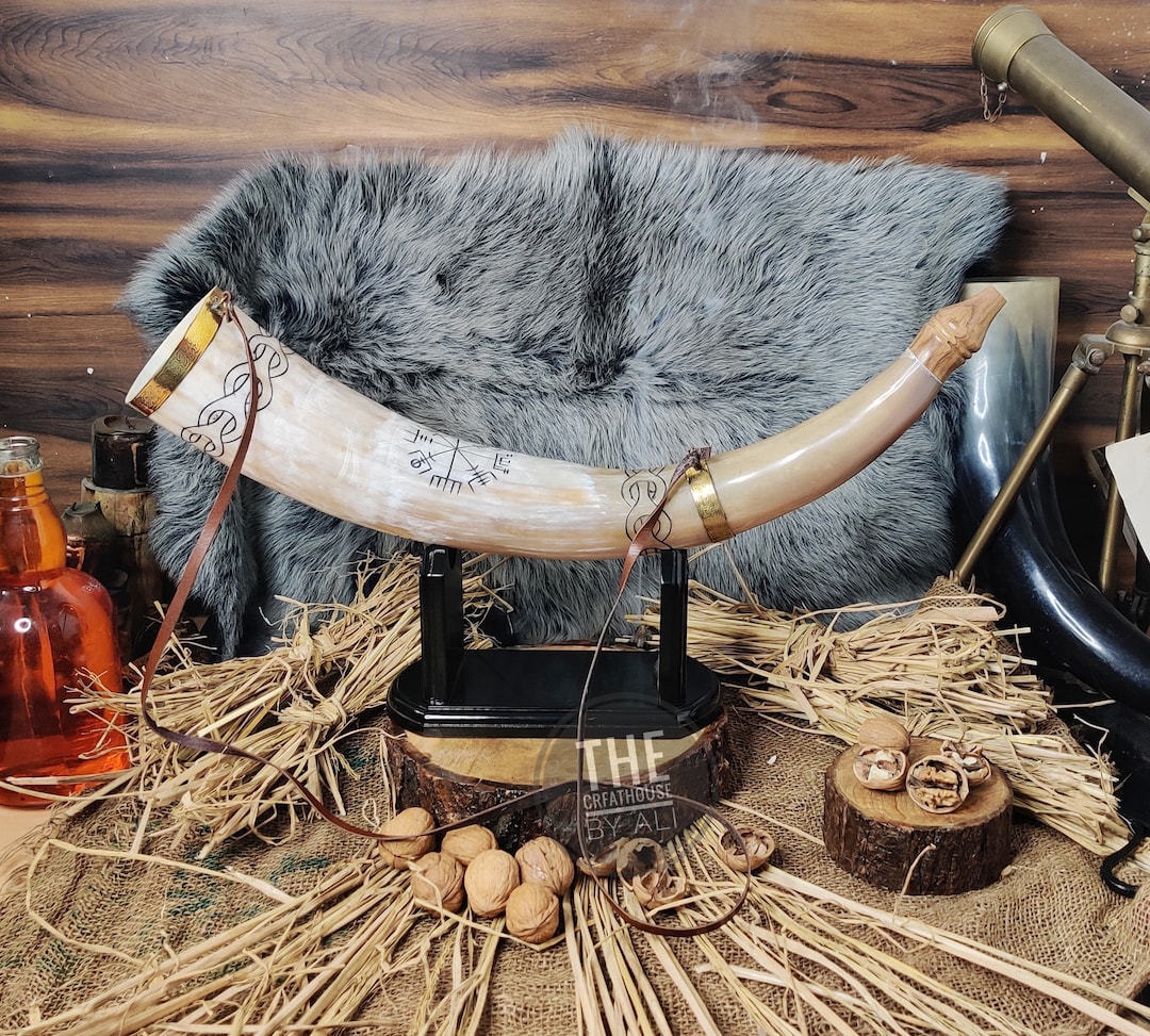 Viking War Horn Genuine Ox Battle Trumpet Viking Whistles Gift of the ...