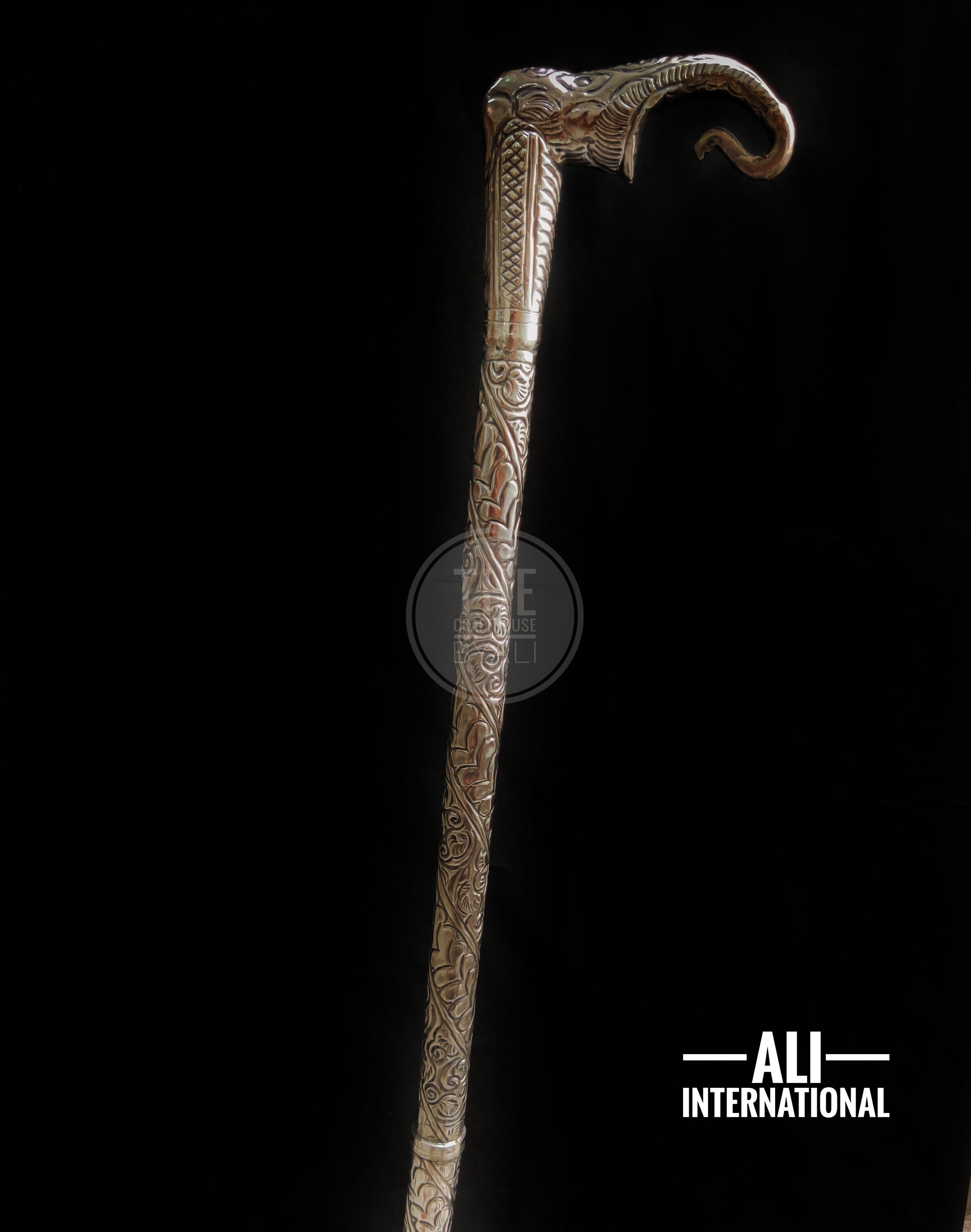 Walking Stick Elephant Handle Full Silver Elephant Head Handle | Etsy