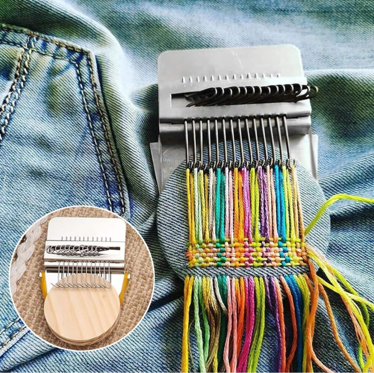 14 Hooks Small Wooden Weave Loom Tool for Beginners Darning Loom ...