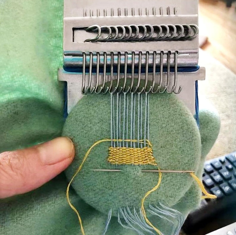 14 Hooks Small Wooden Weave Loom Tool for Beginners Darning Loom ...