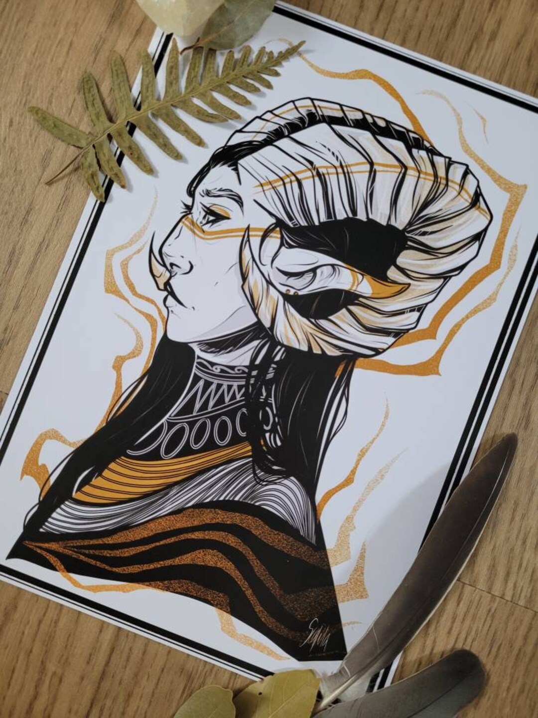 Elf Girl Yellow Zebra Flower Original Character Oc Heroic Fantasy Witch ...