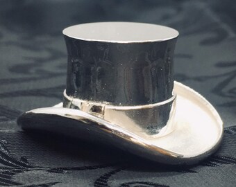 Silver Top Hat - Etsy