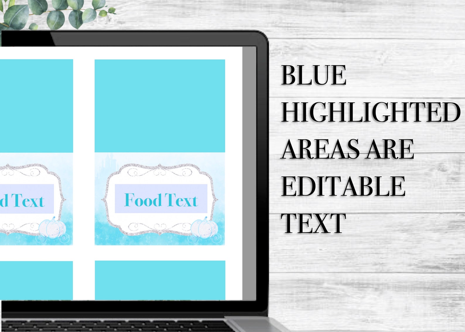 Cinderella Editable Food Tent Labels Editable Food Tent | Etsy