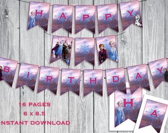 Frozen Party Banner - Etsy