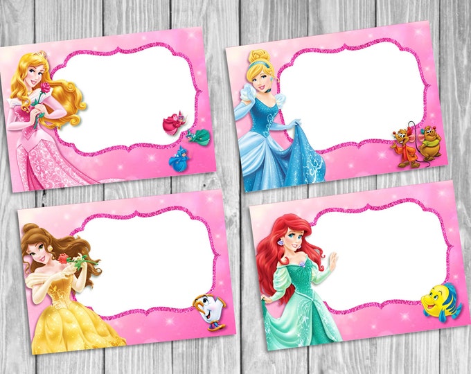 Princess Food Tent Label, Princess Food Label, Princess Food Cards ...