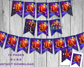 Descendants Party Printables - Etsy