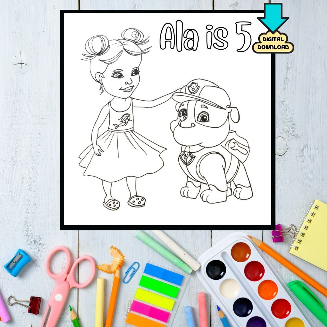 Custom Hand Drawn Coloring Pages - Etsy