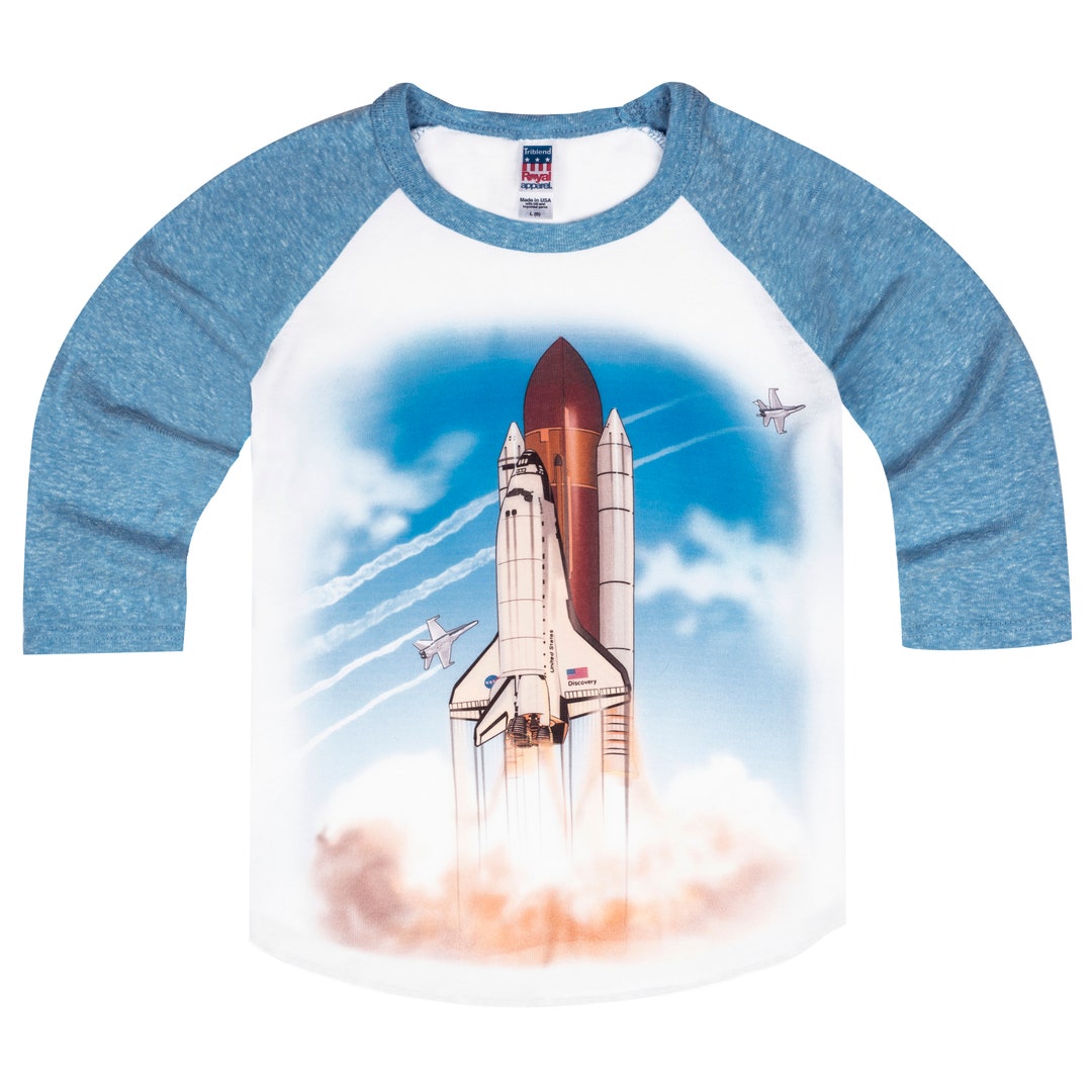 Space Shuttle and NASA Jets Boys & Girls Baseball Raglan - Etsy