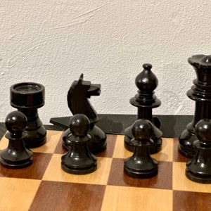 Wooden Chess Set Made in Germany 60s Vintage in Original Box. Great ...