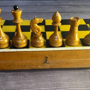 Rare USSR Wooden Chess Set 50s Vintage Chess Pieces Good Condition ...