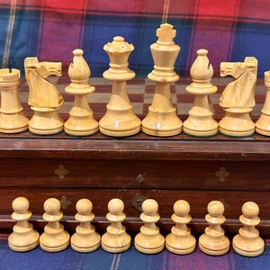 Germany Chess Set Made of 60s Vintage Wood. Chess Pieces in Good ...