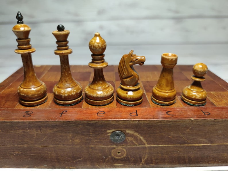 Beautiful Soviet Chess Set 50s Vintage - Etsy