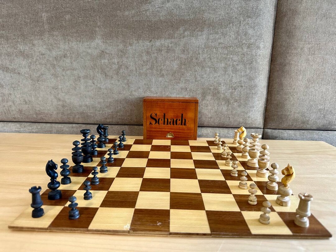 Rare Germany Chess Set in Chess Box Vintage 50s in Good Condition ...