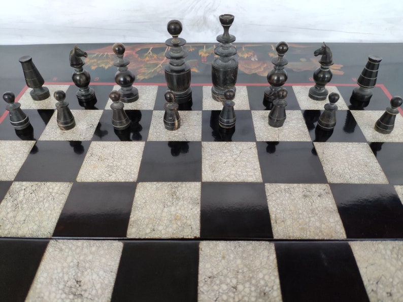 Vintage Chess Set Vietnam Chess Vietnam Backgammon Vietnam | Etsy