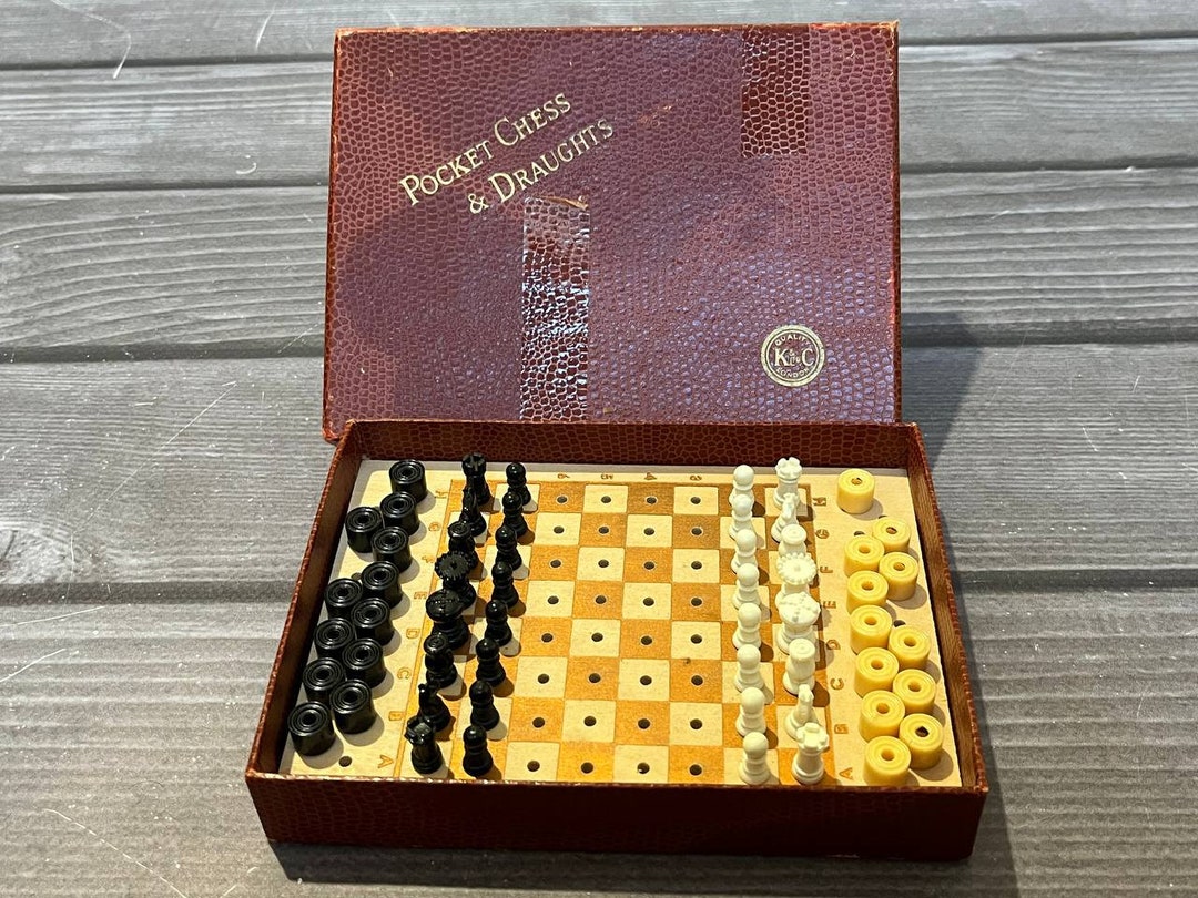 England Traveling Chess and Checkers Made of Plstic. Great Gift for ...