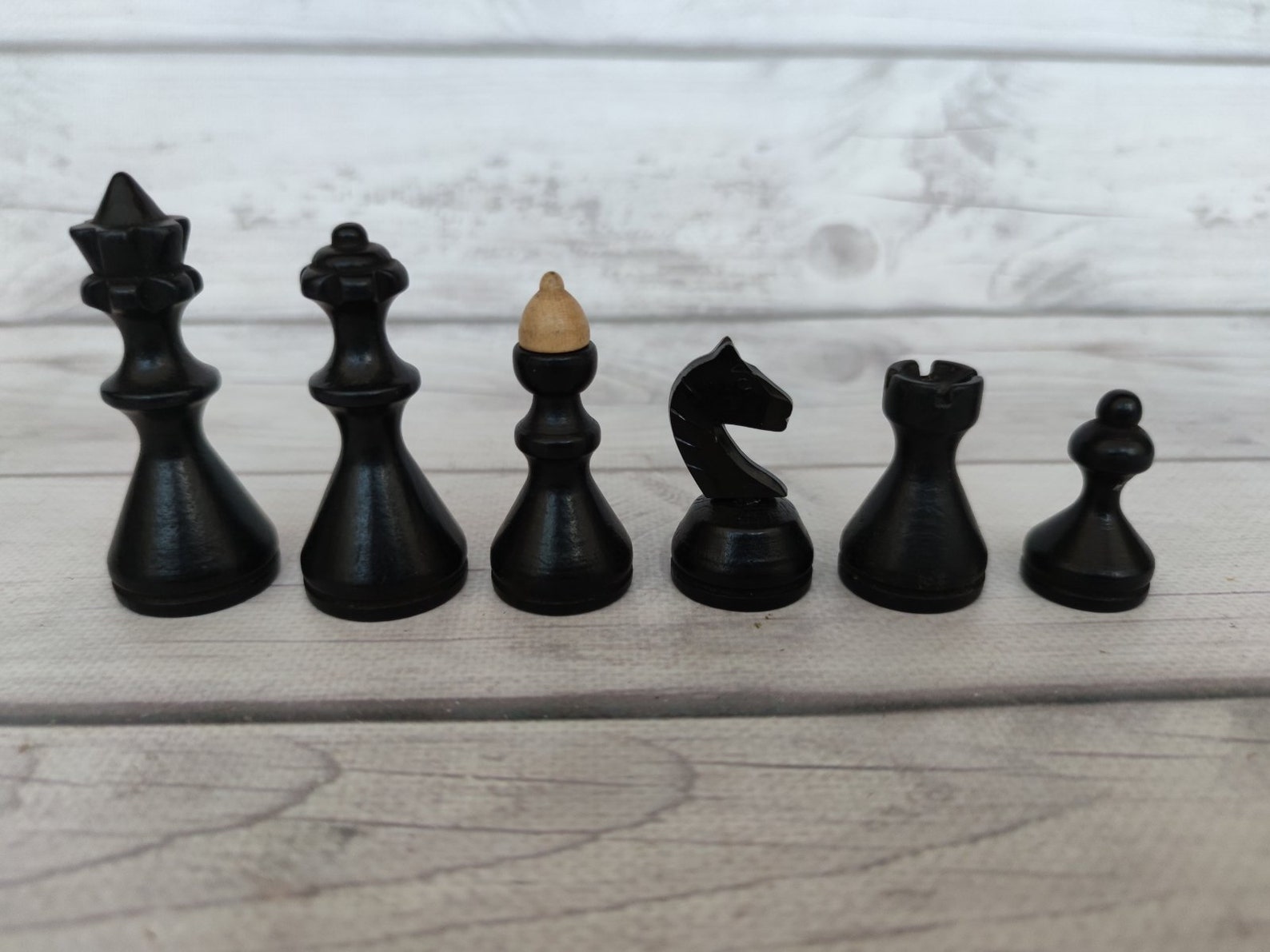 Czech Chess Pieces of the Late 60s Made of Wood the Upper - Etsy