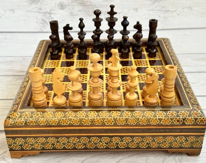 Rarest Chess Set Vintage in Good Condition . Great Gift for Mens, Chess ...