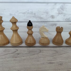 Czech Chess Pieces of the Late 60s Made of Wood the Upper - Etsy