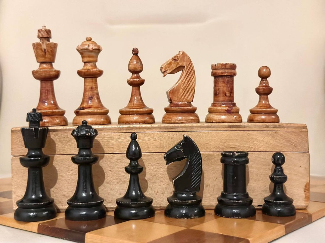 Rarest Germany Chess Set Naer 30s Made of Wood in Good Condition. Great ...