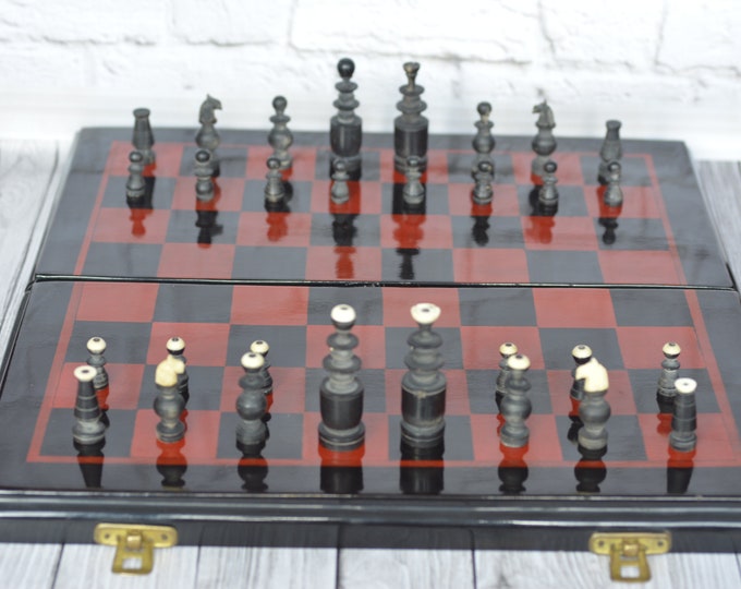 Vietnam Chess Set, Rare Chess, Vintage Chess Set, Bone Chess, Horne ...