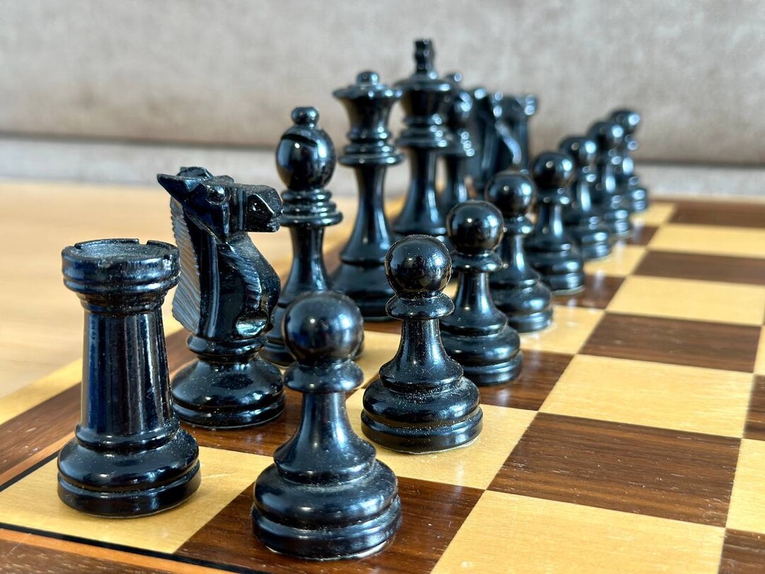 Vintage Germany Wooden Chess Set 70s Vintage in Very Good Condition ...