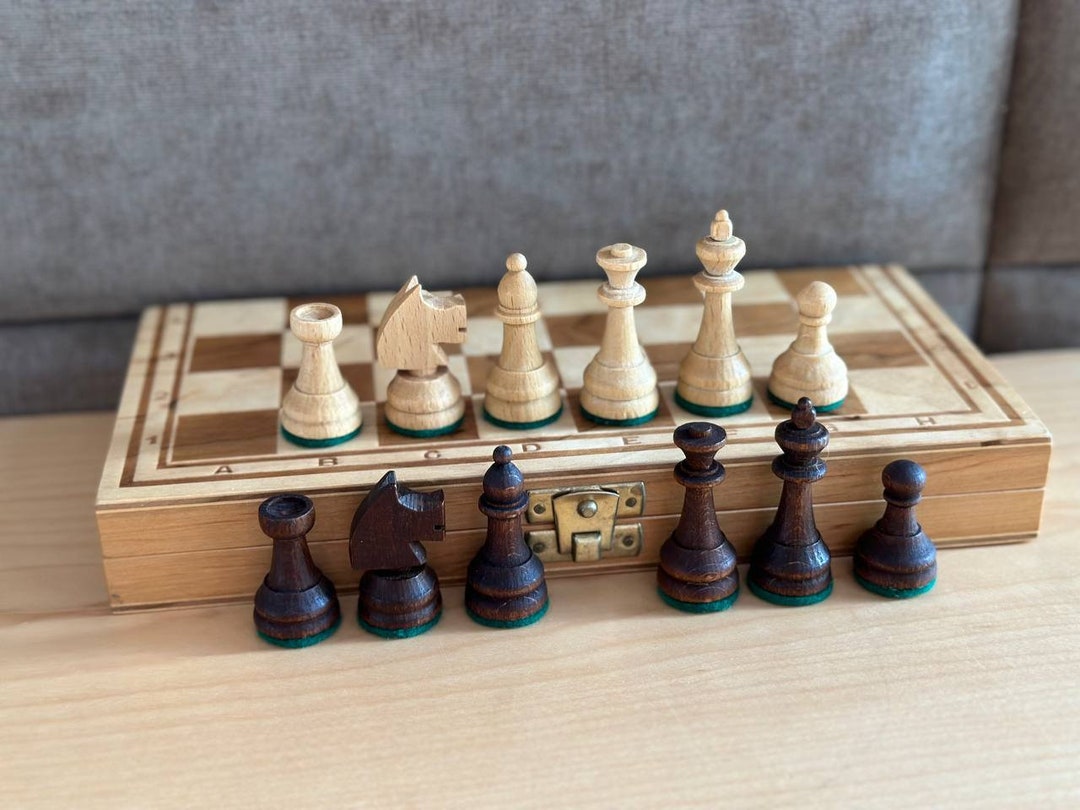 Germany Small Wood Chess Set 80s Vintage in Good Condition. Beautiful ...