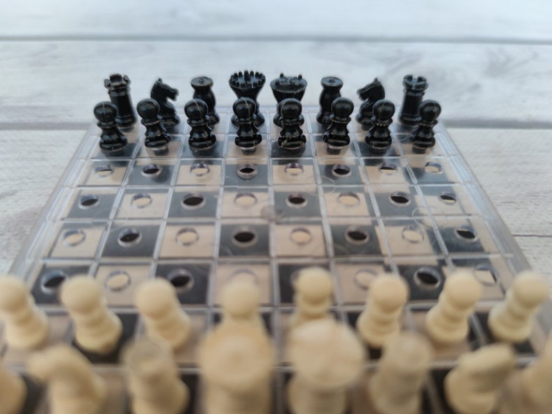 Pocket Hungarian Chess Set Made of Plastic Approximately 70s | Etsy