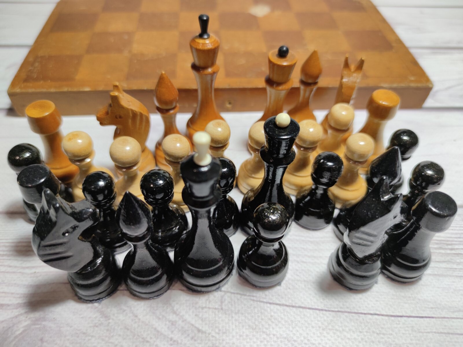 Nice USSR chess set of medium size in good condition | Etsy