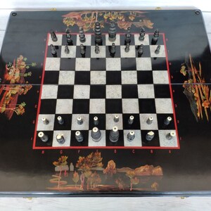 Vintage Chess Set Vietnam Chess Vietnam Backgammon Vietnam | Etsy