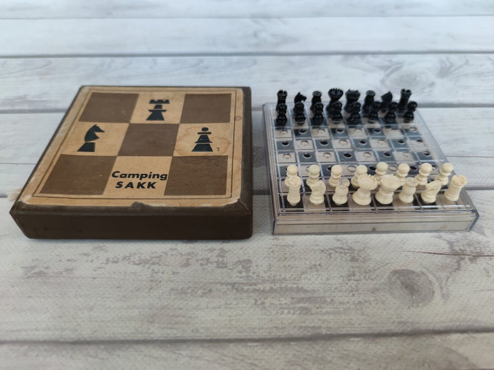 Pocket Hungarian Chess Set Made of Plastic Approximately 70s | Etsy