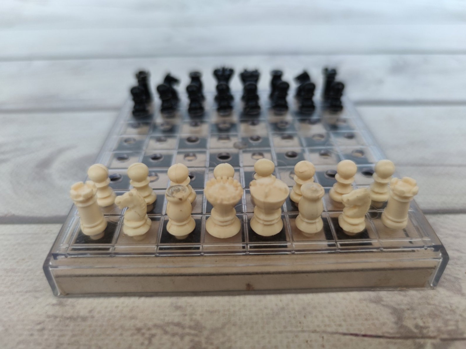 Pocket Hungarian Chess Set Made of Plastic Approximately 70s | Etsy