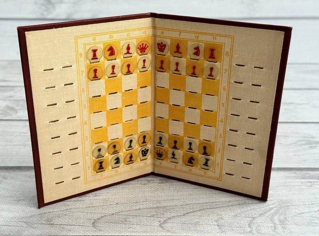 Pocket Soviet Chess, Chess Pieces Made of Plastic. in Very Good ...