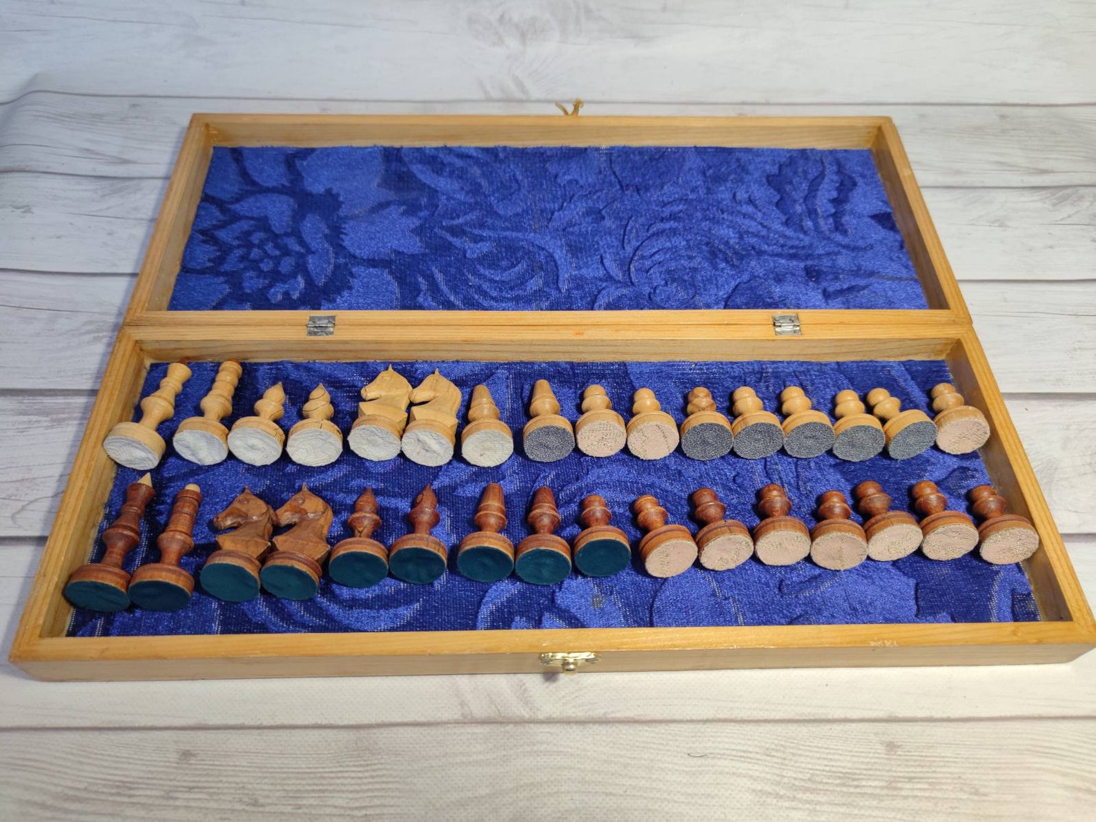 Beautiful Soviet Handmade Chess Set 80s Vintage in Very Good | Etsy