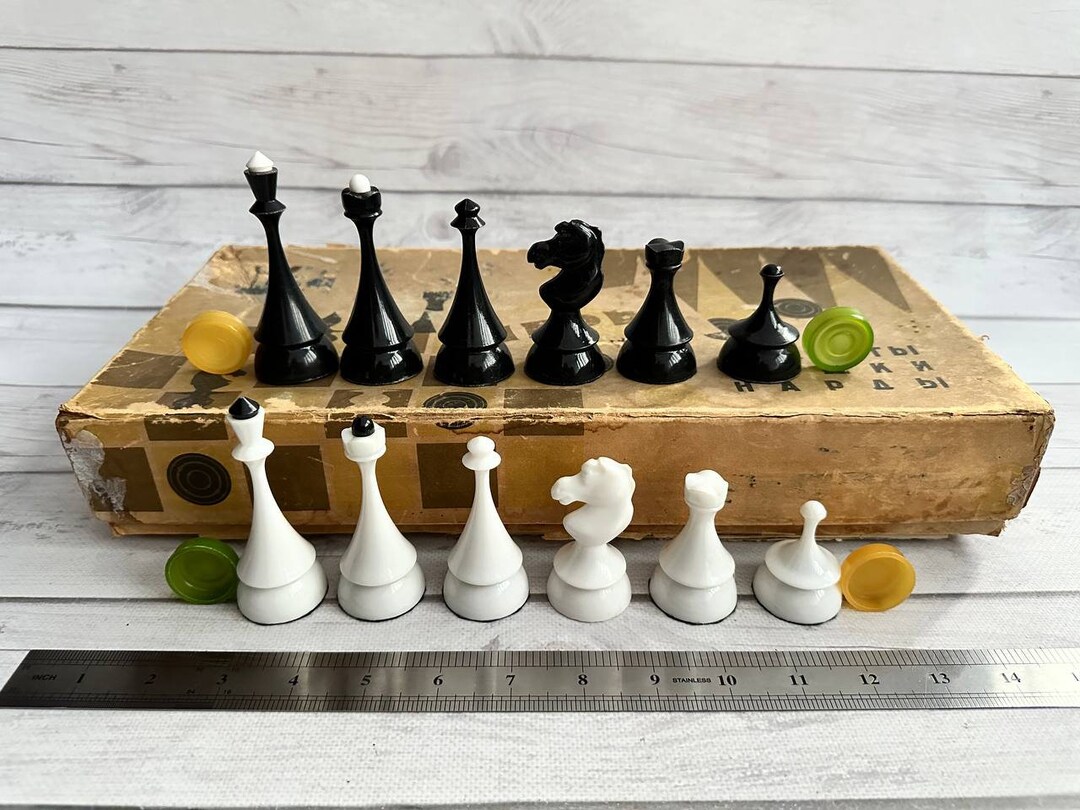 Rare Chess Set Made of 80s Vintage Plastic. Great Gift for Mens ...