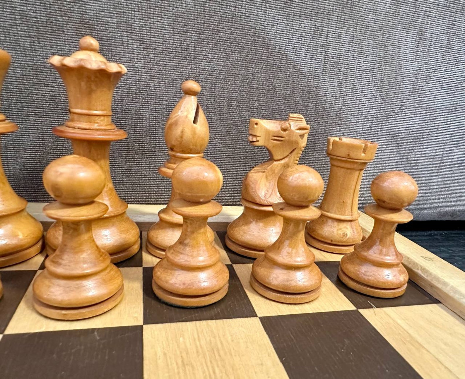 Germany Chess Set With Weights in Chess Box 60s Vintage in - Etsy