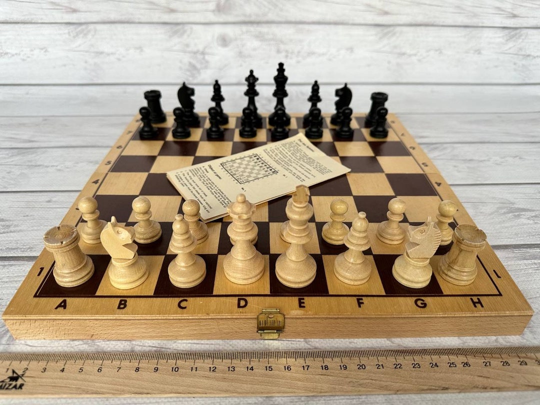 Vintage Germany Chess Pieces in Original Chess Boards 80s Vintage in ...