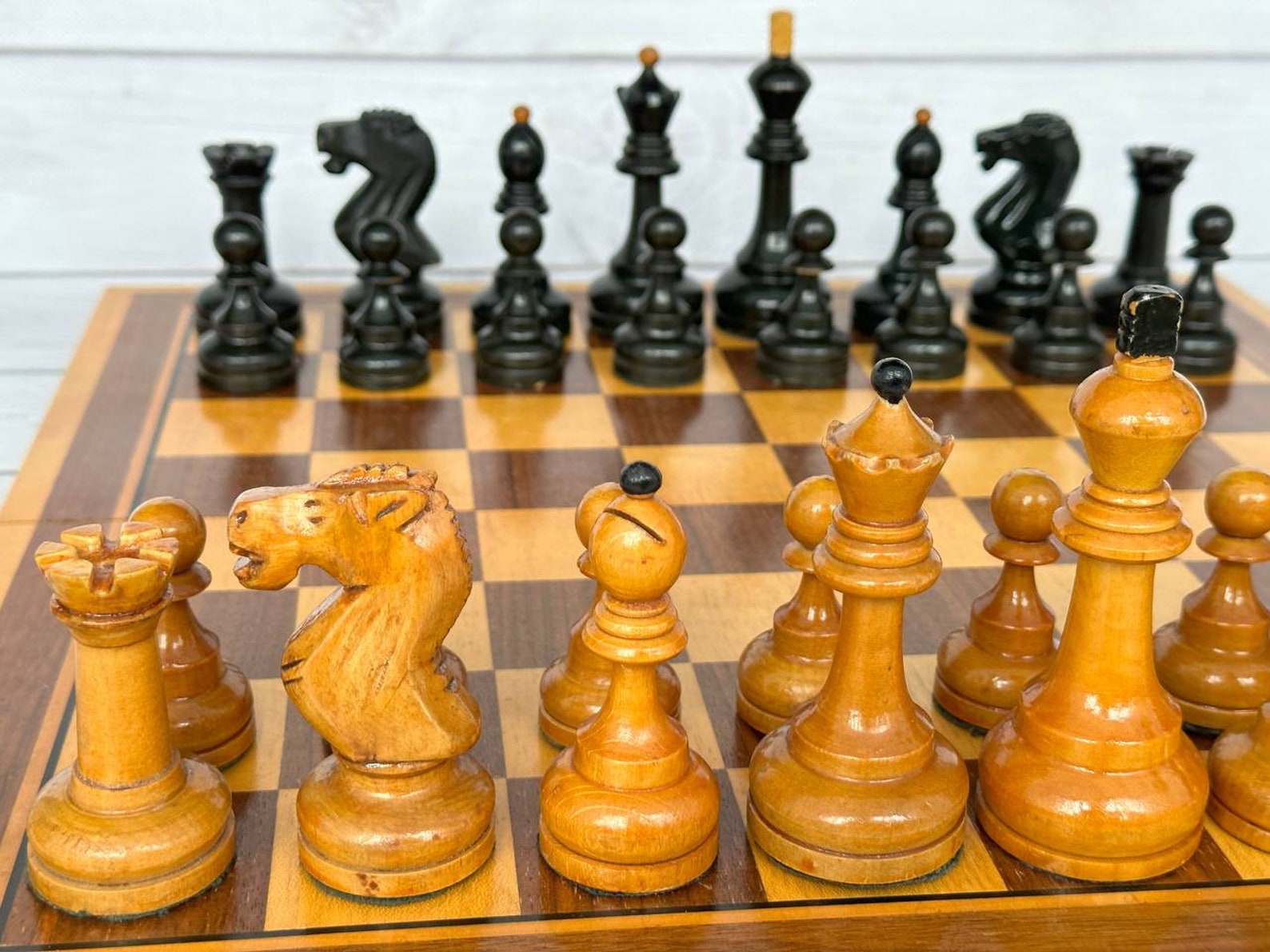 Soviet Grandmaster Chess Set With Weights and Wood Knights. - Etsy