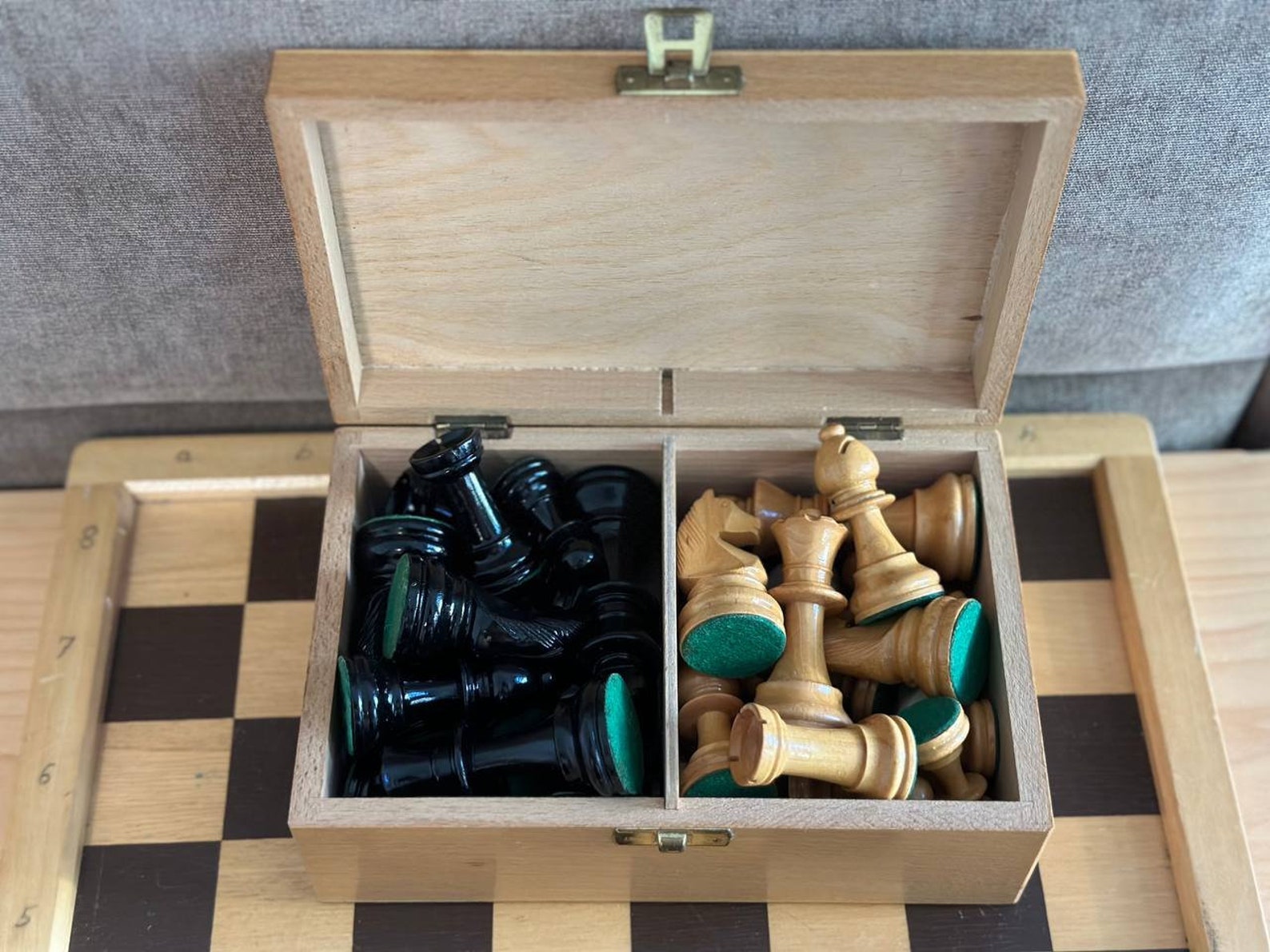 Vintage Germany Chess Set With Weights in Original Box 80s Vintage in ...