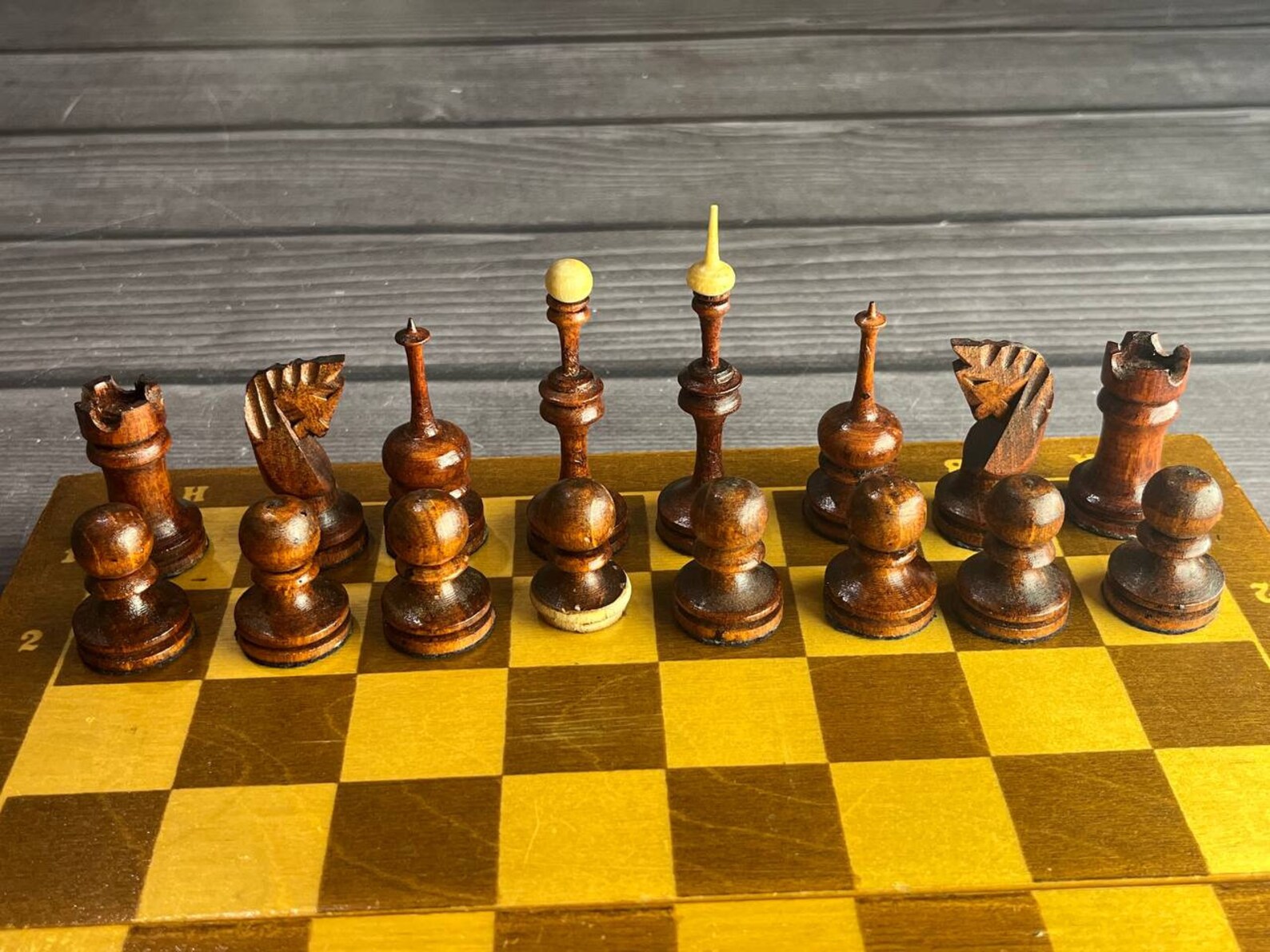 Soviet Handmade Chess Set Made of Wood 70s Vintage in Good Condition - Etsy