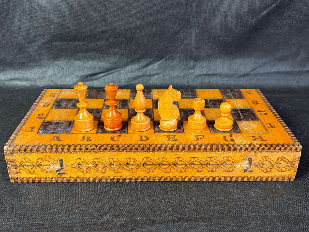 Rare Bulgarian Wooden Chess Set Vintage 60s. Great Gift for Mens, Chess ...