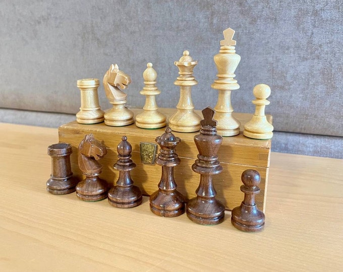 Germany Chess Set With Weights in Original Box 70s Vintage in Good ...