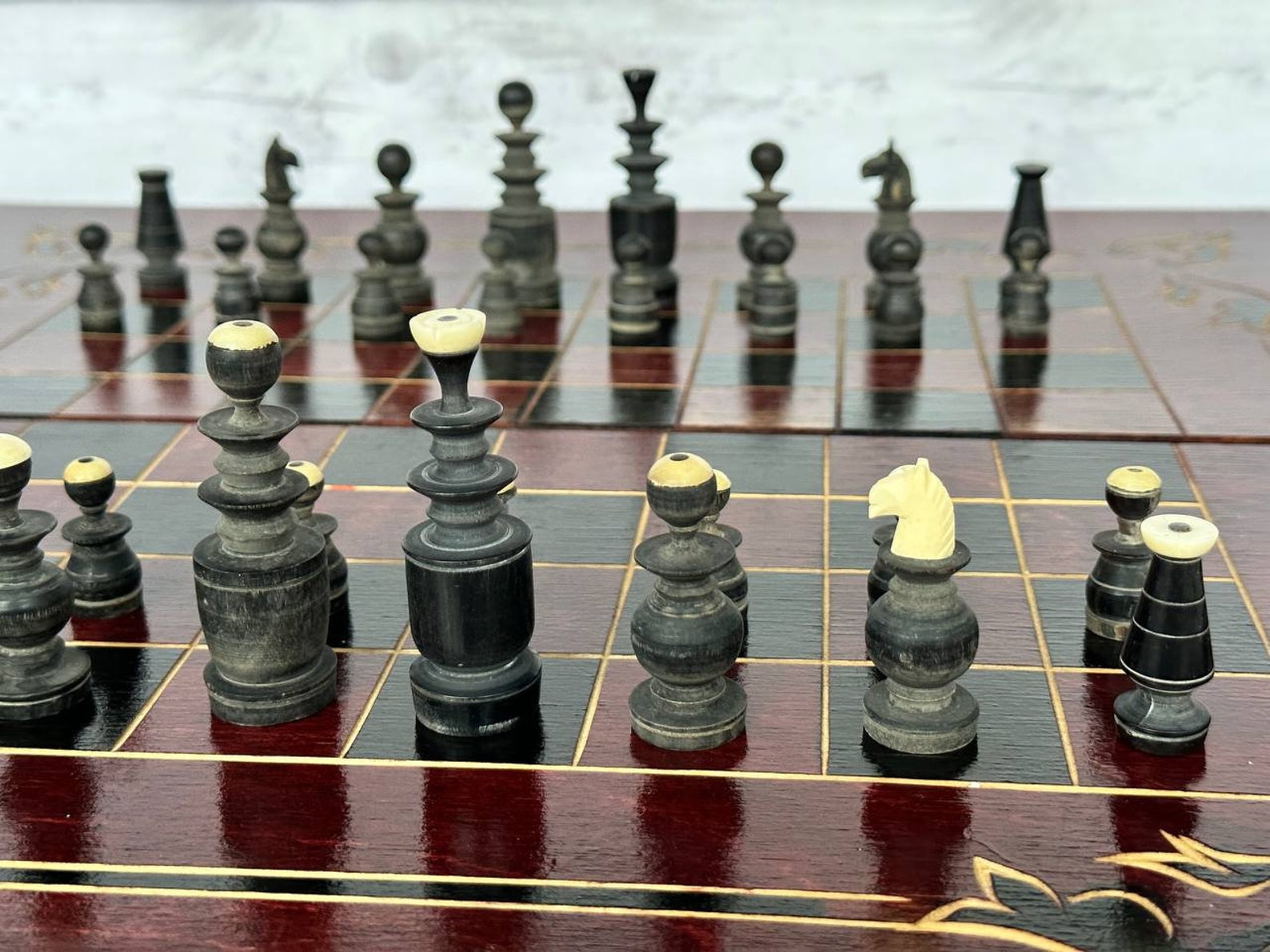 Vietnam Game Set 3 in 1: Chess Checkers and Backgammon. Great - Etsy