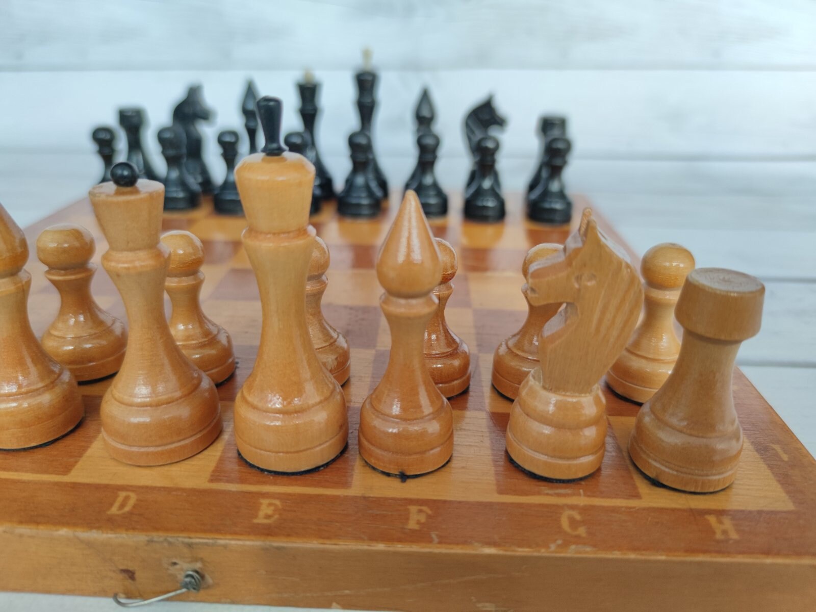 Soviet Chess Set From Wood 80s Vintage. Great Gift for Mens, Chess ...