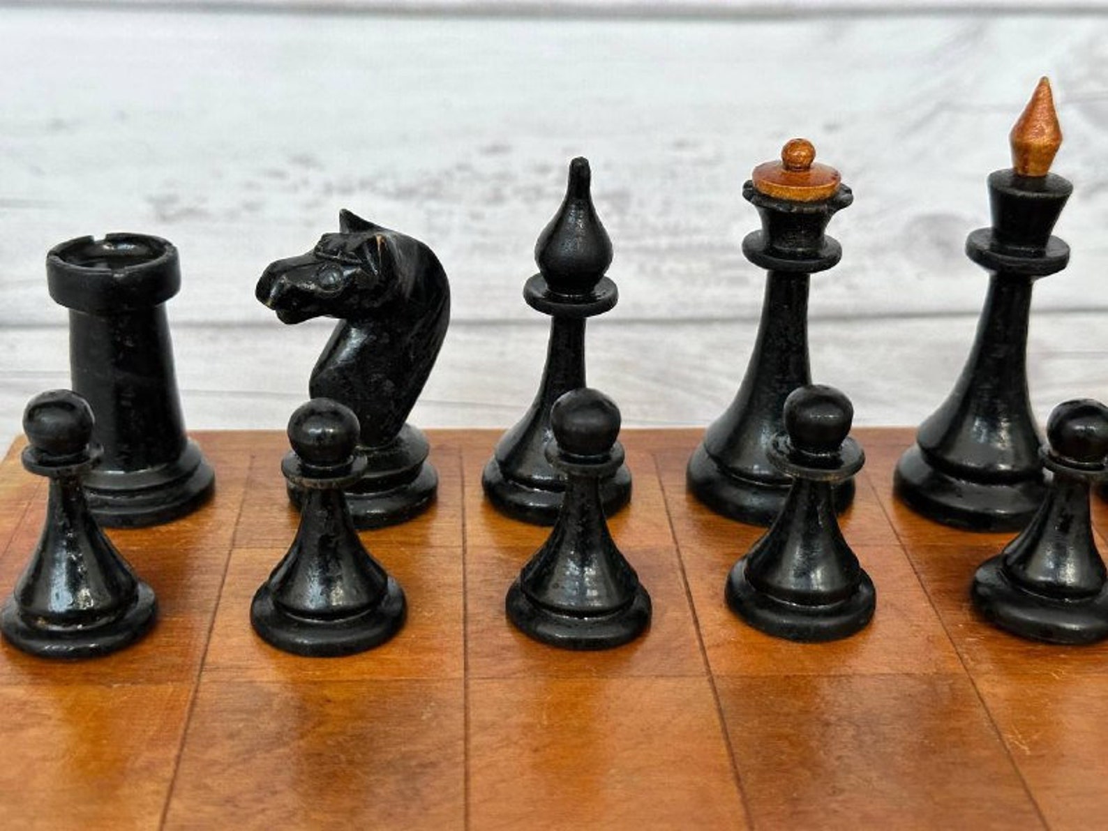 Soviet Chess Set Made of Wood 50s Vintage Medium Size in Good - Etsy