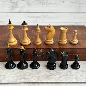 Soviet Chess Set Made of Wood 50s Vintage in Good Condition ...