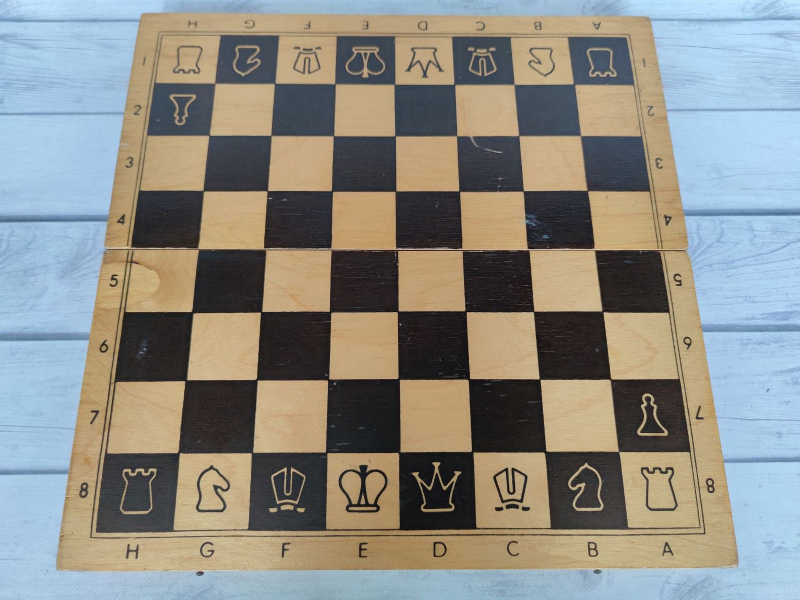 Soviet Chess Set Made of 50s Vintage Wood in Very Good - Etsy