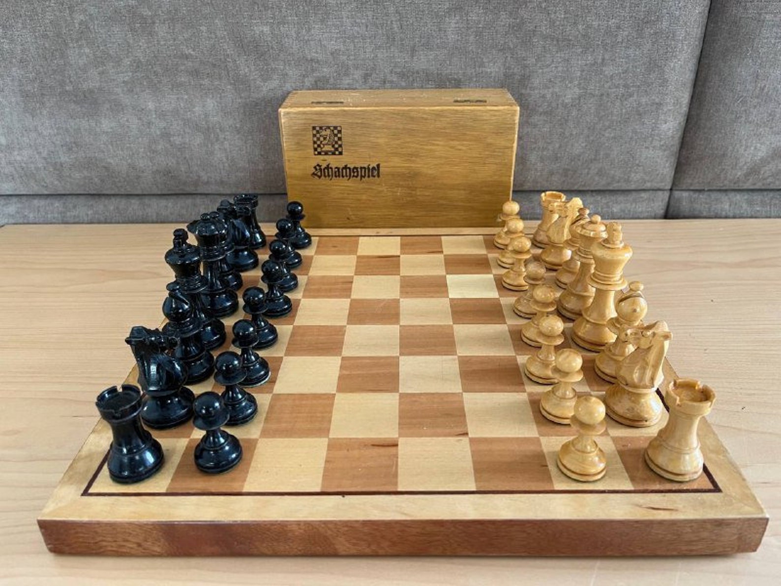 Staunton Chess Set With Weights in Box - Etsy