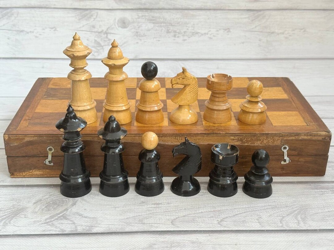 Antique Austrian Coffee House Style Chess Set, Vintage Circa 50s, in ...
