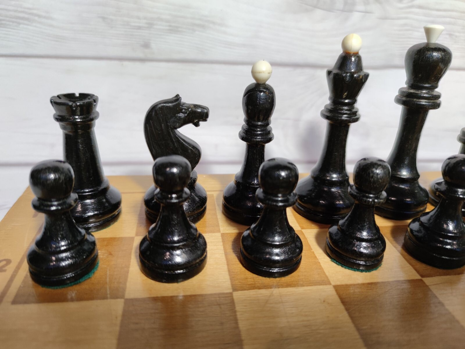 Soviet tournament chess set made of wood in good condition | Etsy