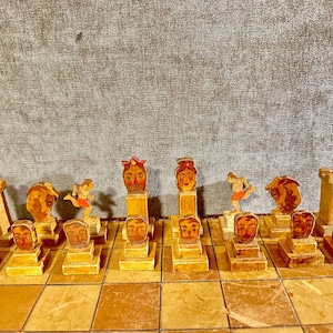 Antique Germany Handmade Chess Set 50s Vintage . Chess Board - Etsy